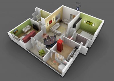 3D Rendering Floor Plan | RK CAD Design